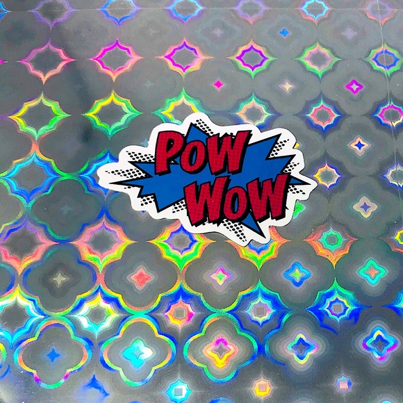 Wall Decor | Pow Wow Action Bubble Comic Book Vibes Contrast Sticker ...